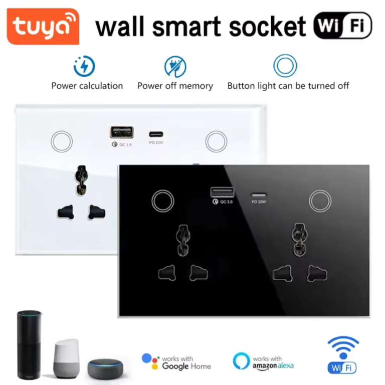 Wall Double Universal Socket USB Type-C – Myoff stores